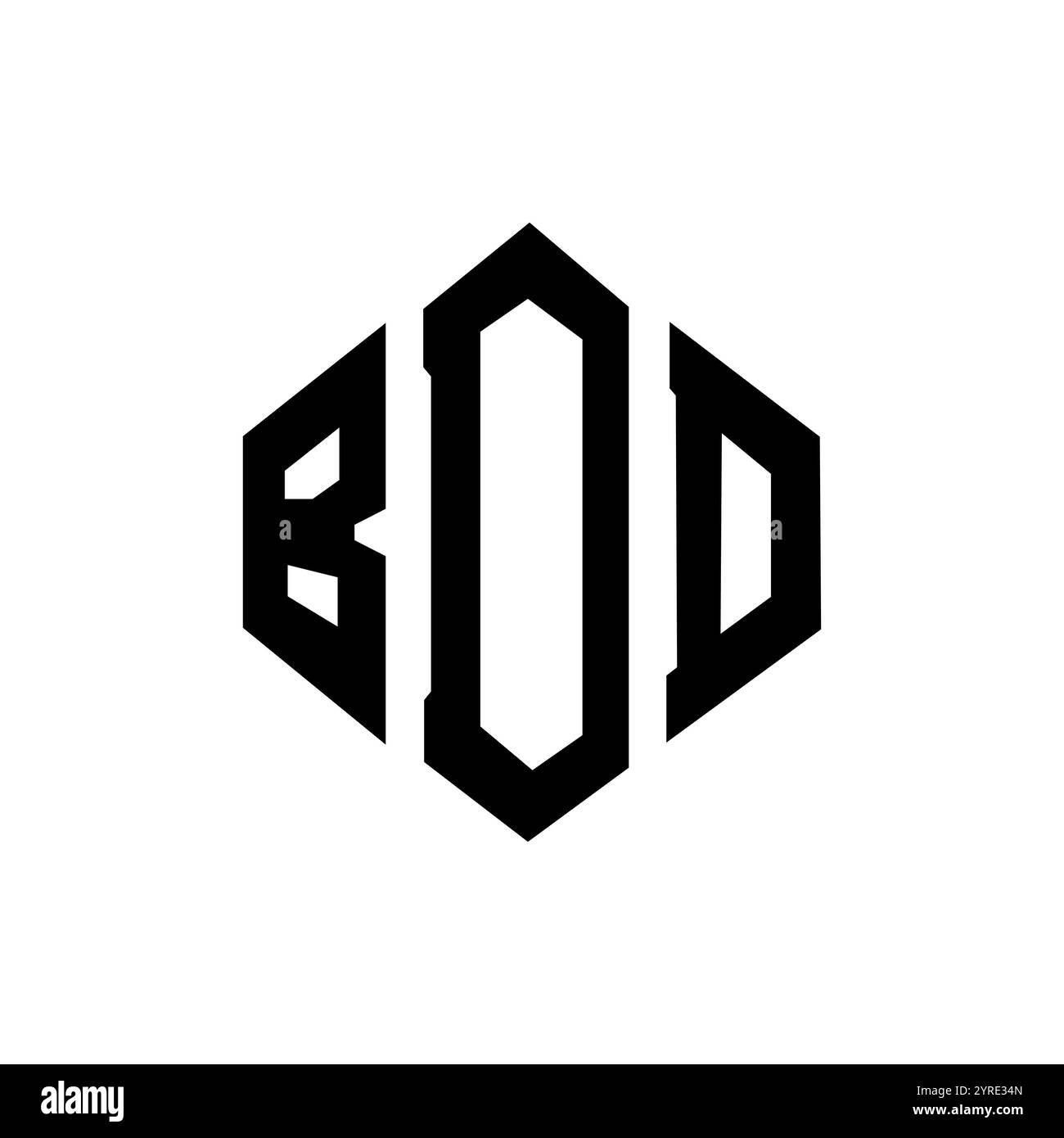 BDD letter logo design with polygon shape. BDD polygon and cube shape ...