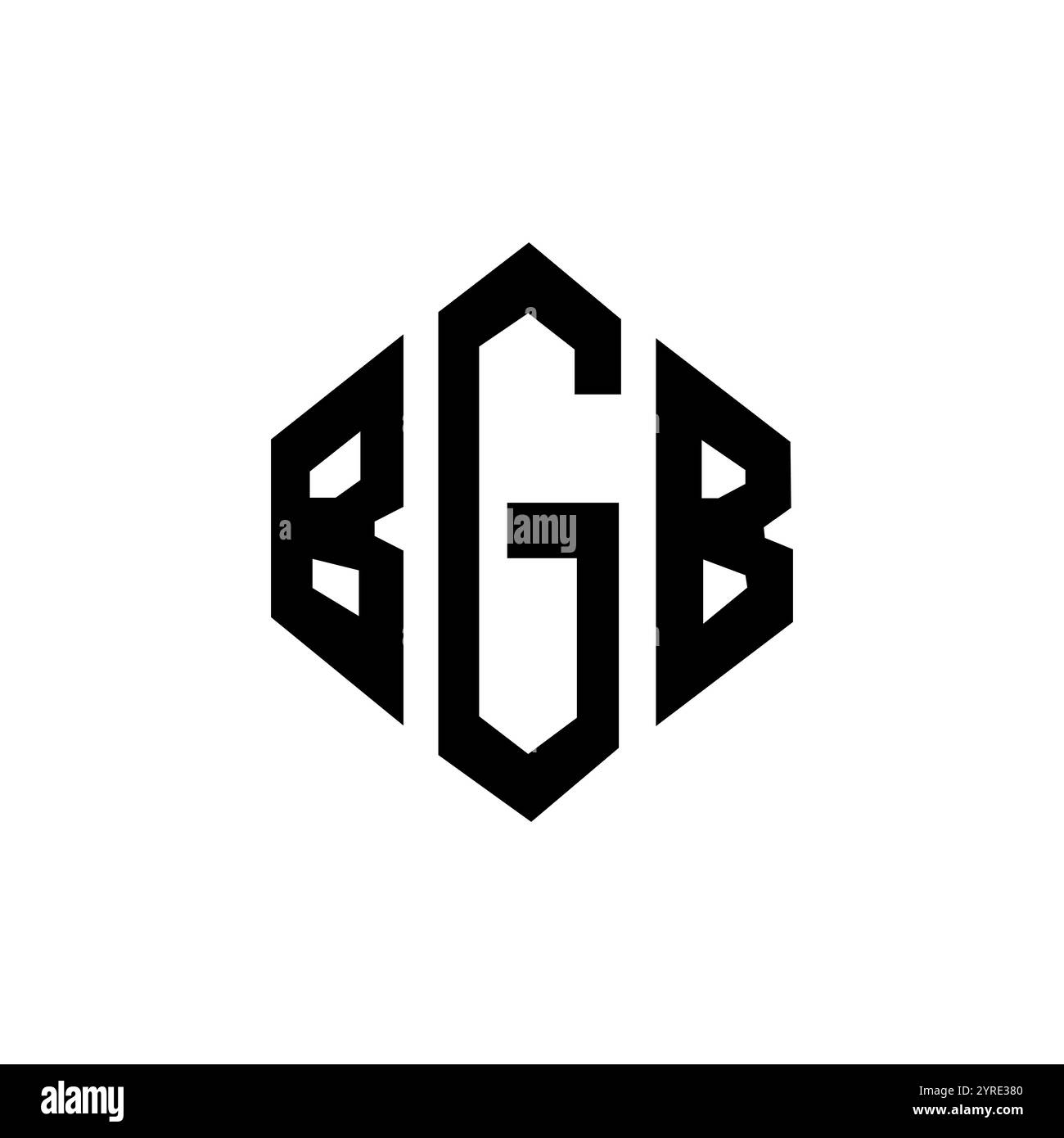 BGB letter logo design with polygon shape. BGB polygon and cube shape ...