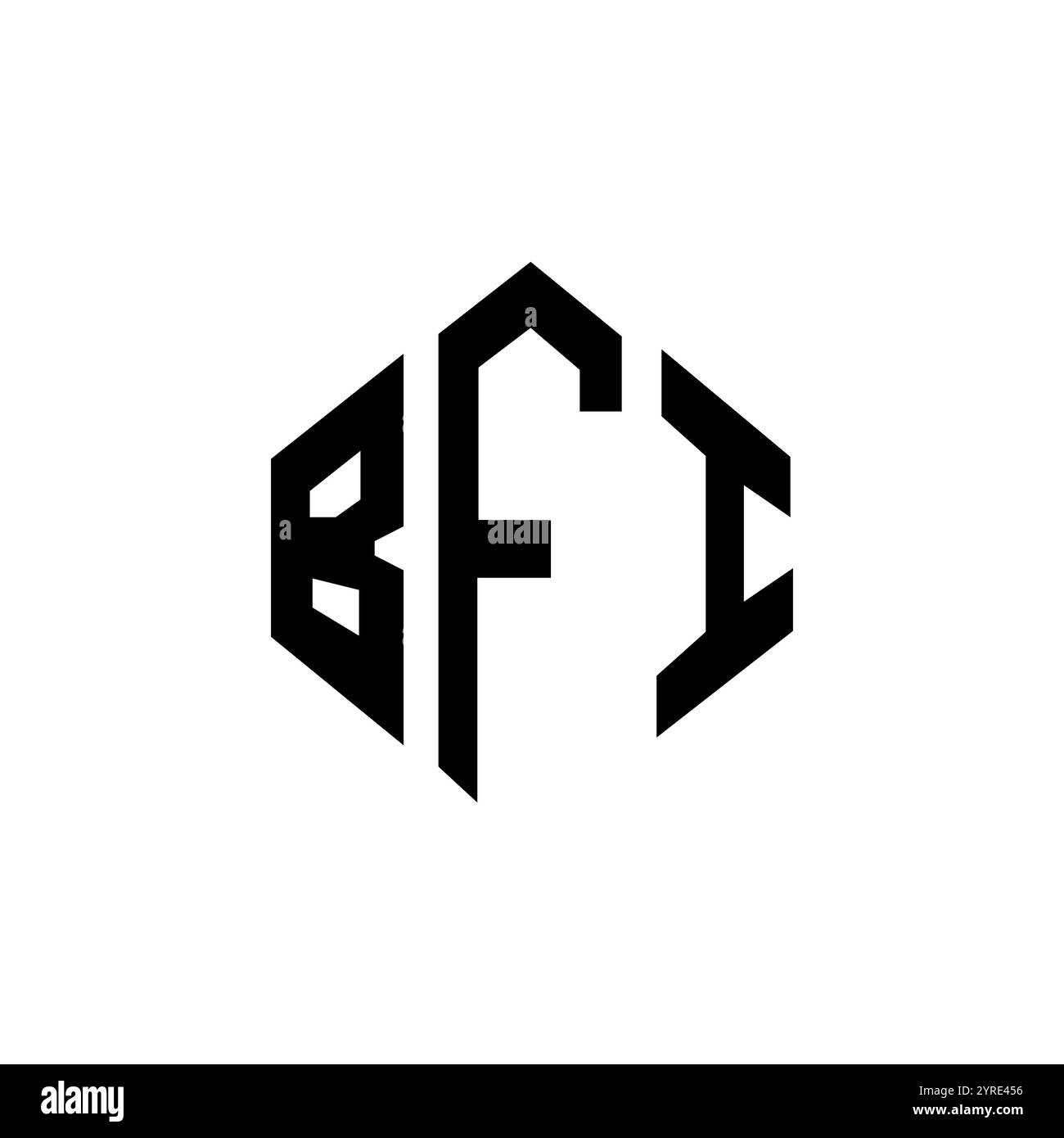 BFI letter logo design with polygon shape. BFI polygon and cube shape ...