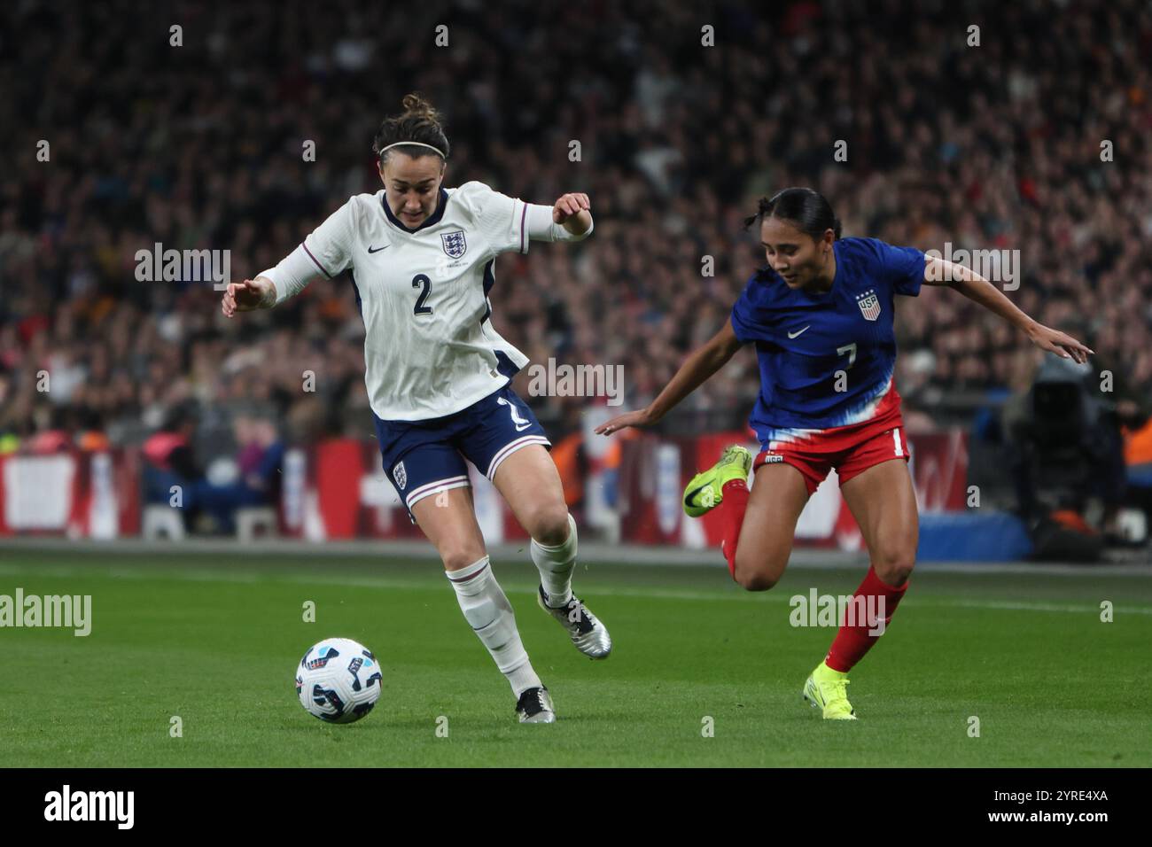 Lucy Bronze England v USA Wembley Stadium London Lionesses England ...