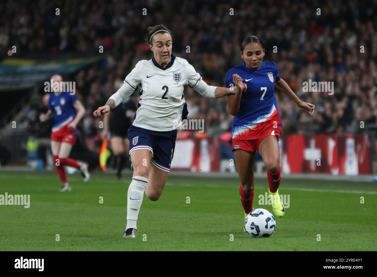 Lucy Bronze England v USA Wembley Stadium London Lionesses England ...