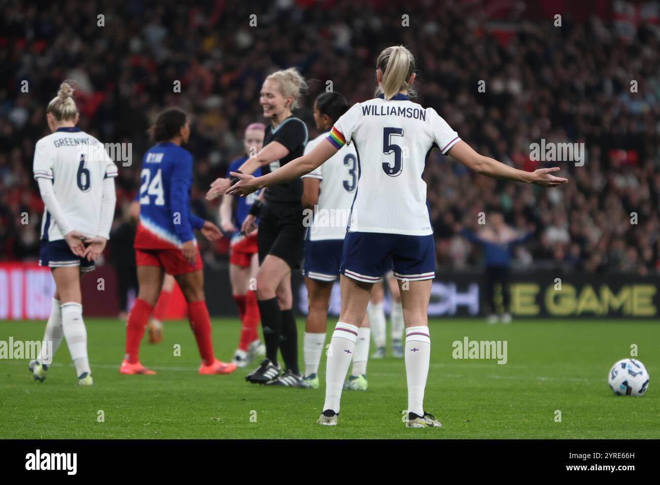 Leah Williamson questions penalty decision referee Lina Lehtovaara ...