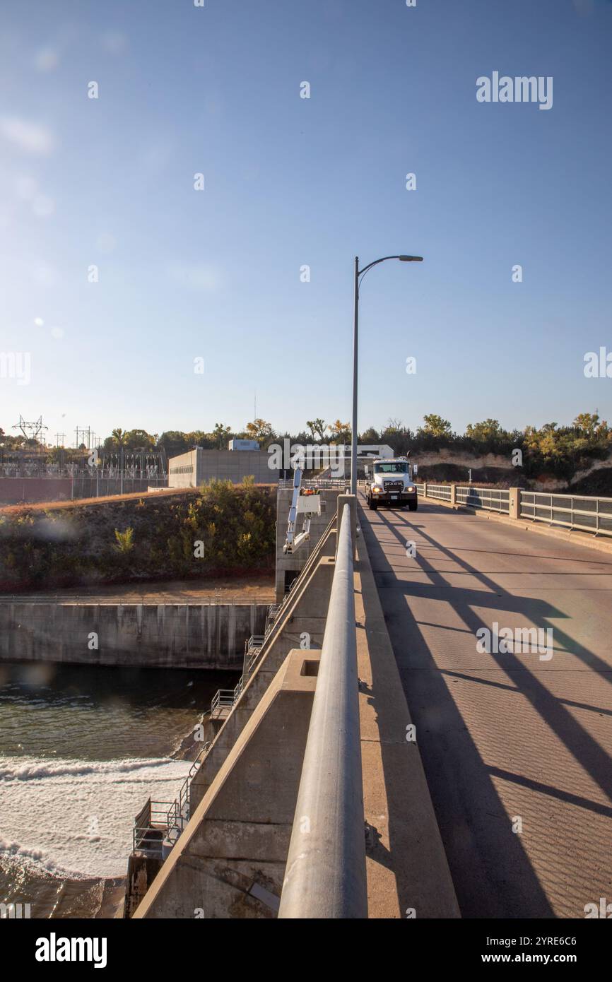 Omaha District Structural Engineers Jun Jin and Nabil Askar perform an ...