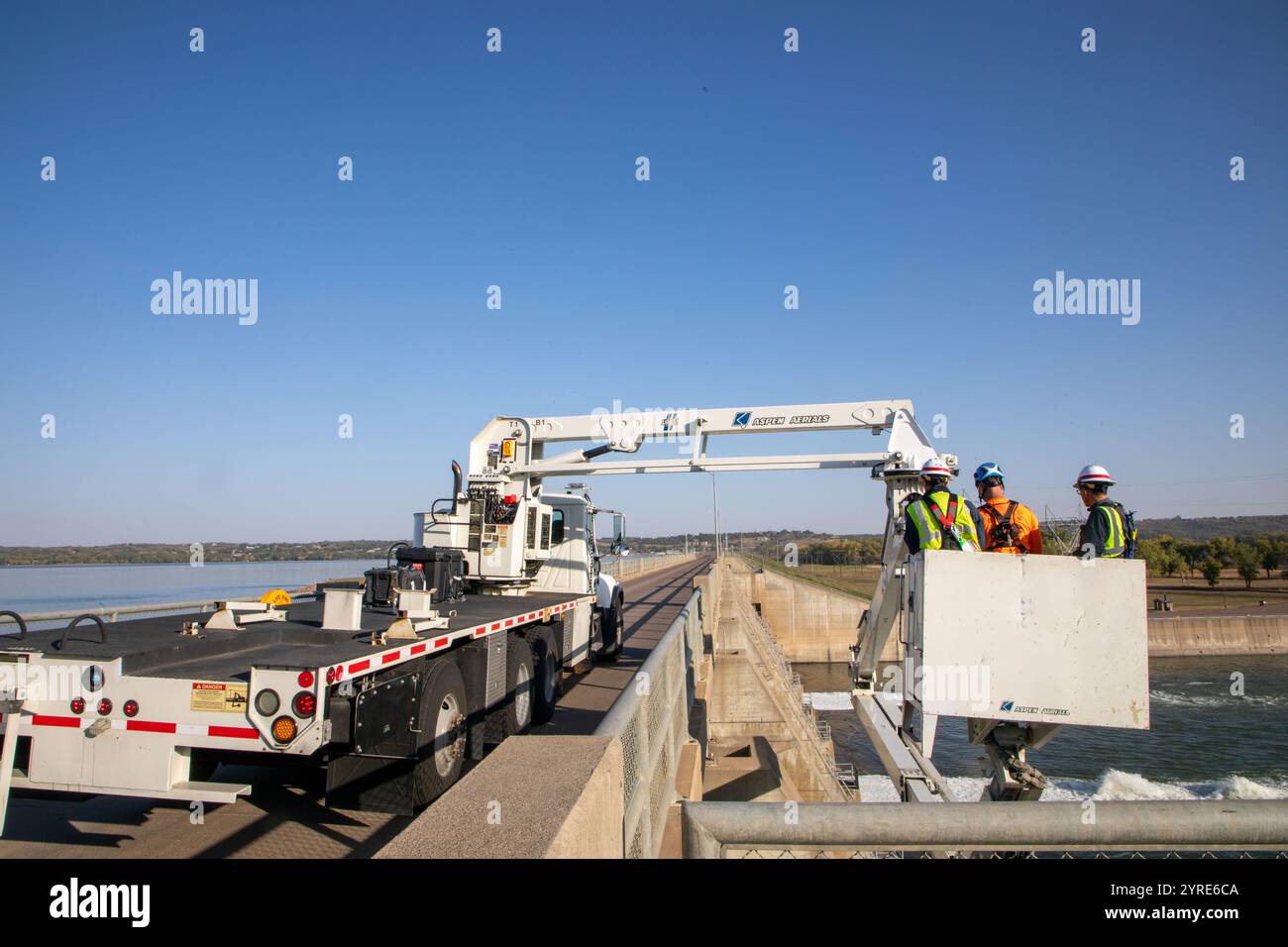 Omaha District Structural Engineers Jun Jin and Nabil Askar perform an ...