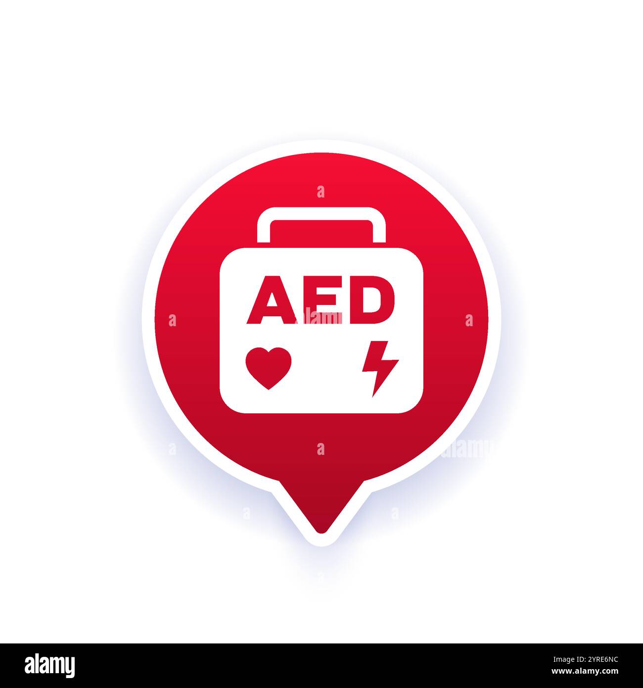 Red box defibrillator Stock Vector Images - Alamy