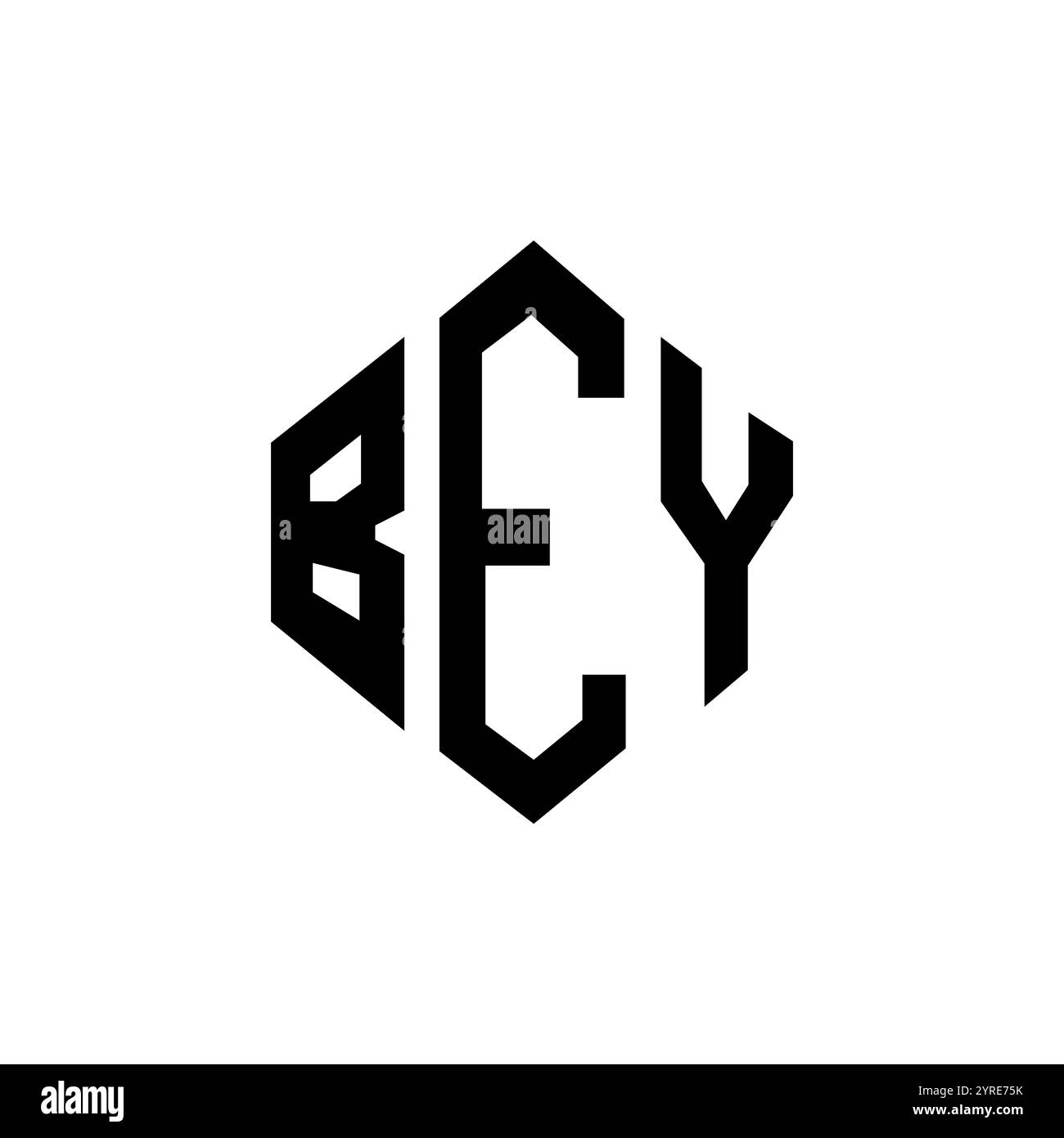 BEY letter logo design with polygon shape. BEY polygon and cube shape ...