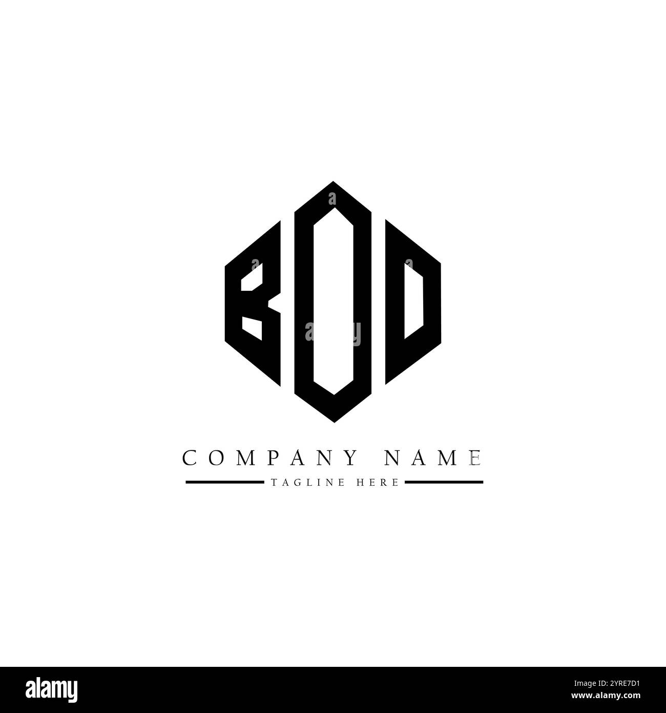 BOO letter logo design with polygon shape. BOO polygon and cube shape ...