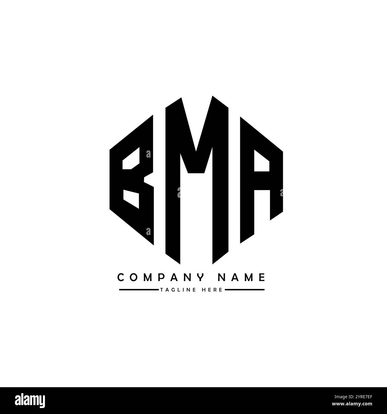 Bma Letter Logo Design With Polygon Shape Bma Polygon And Cube Shape