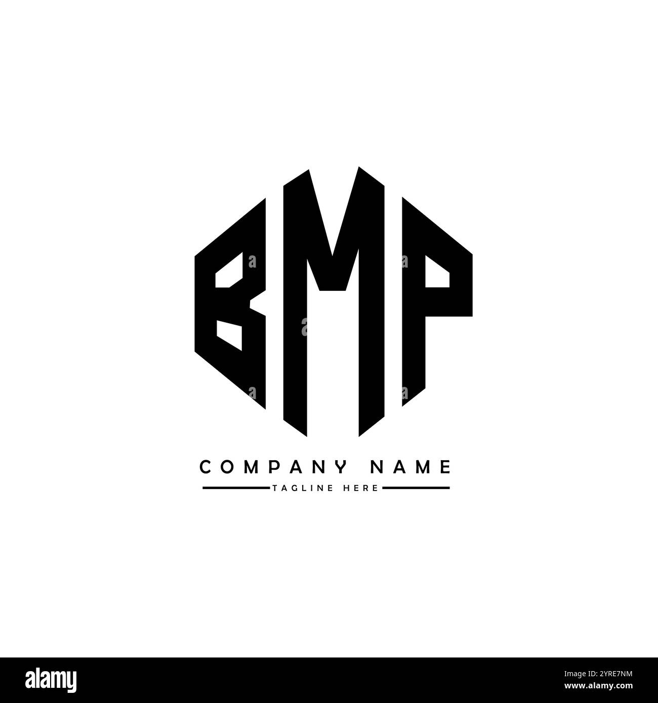 BMP letter logo design with polygon shape. BMP polygon and cube shape ...