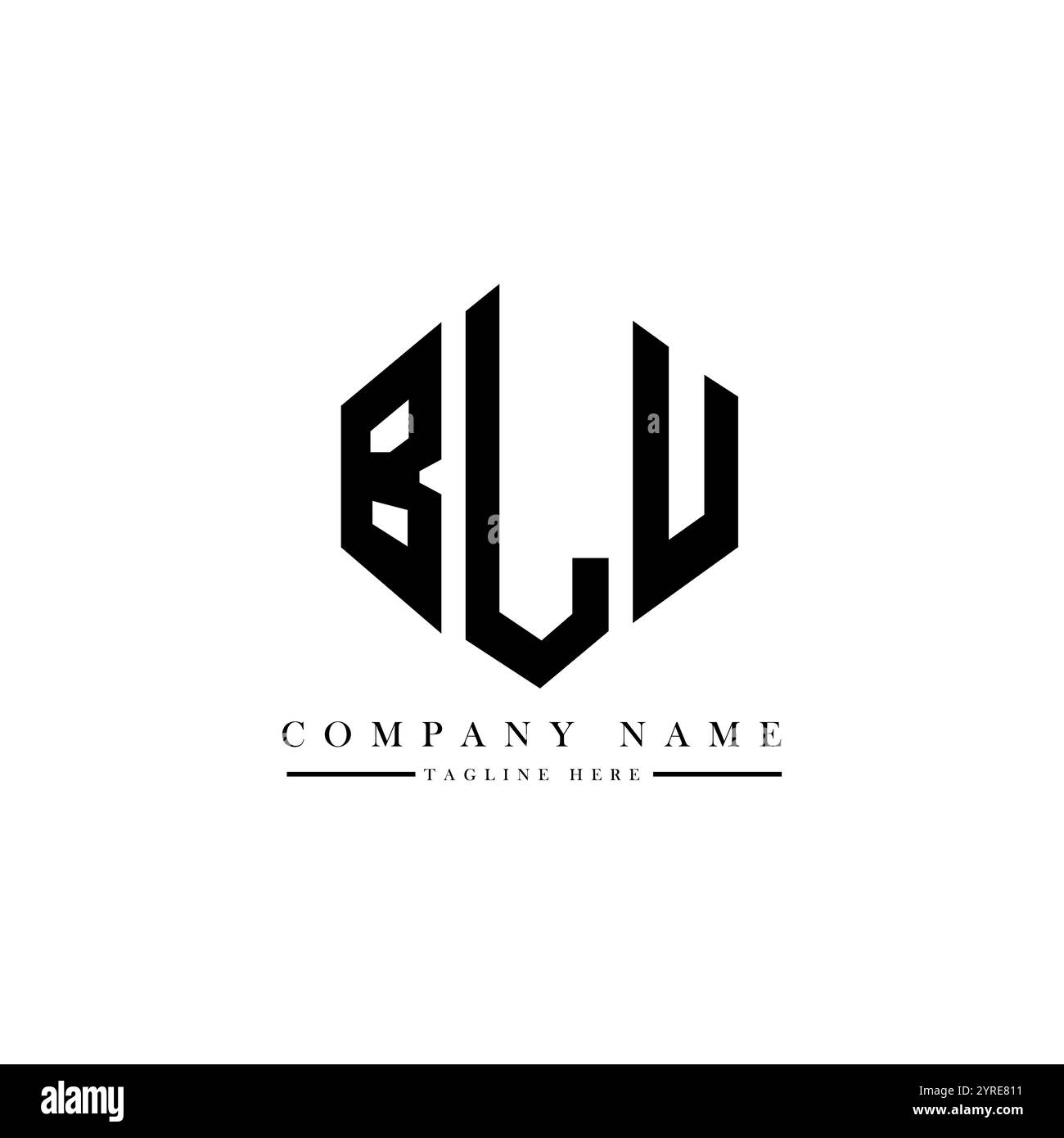 Blu logo design Black and White Stock Photos & Images - Alamy