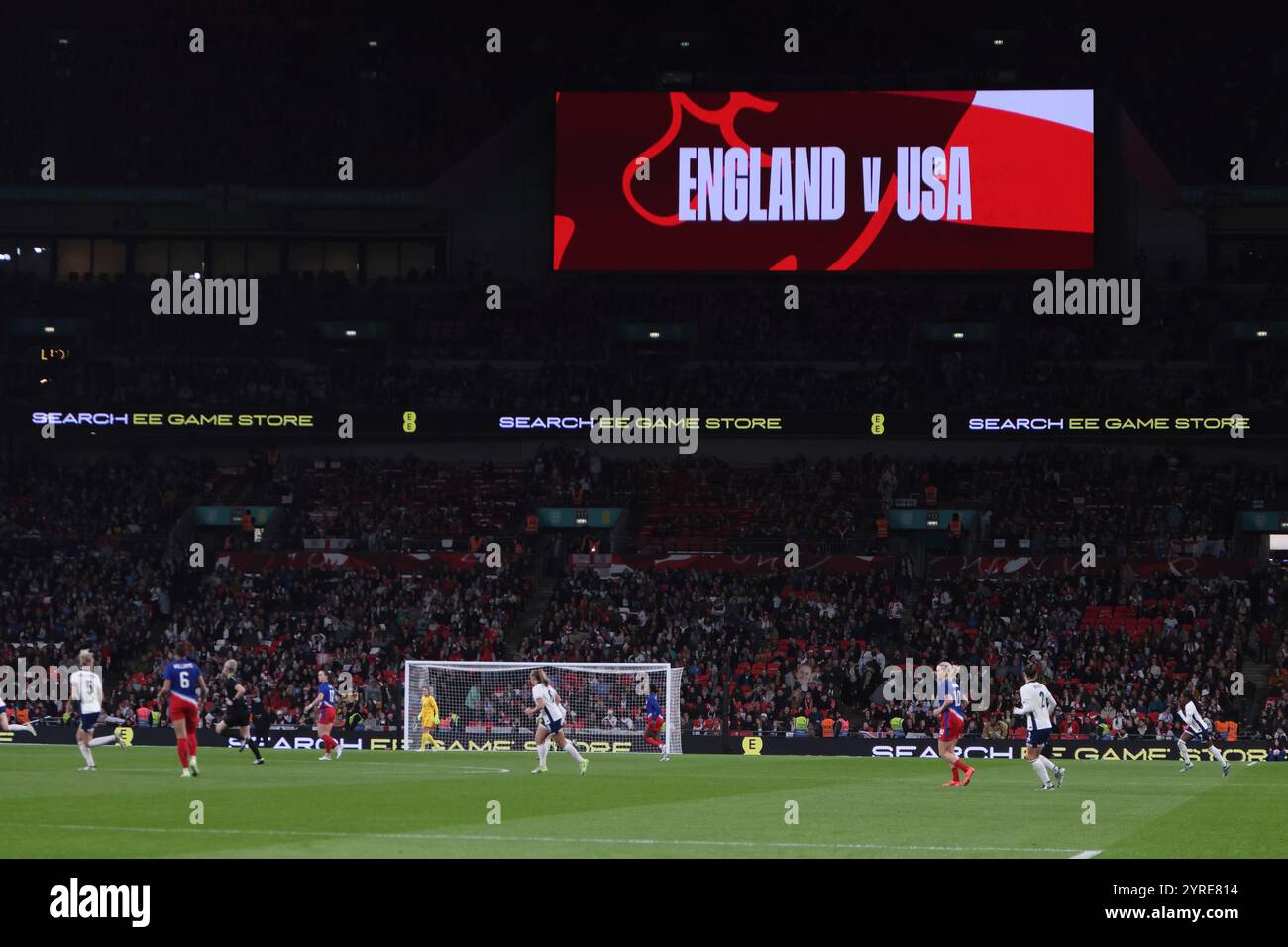 Big screen England v USA Wembley Stadium London Lionesses England women ...