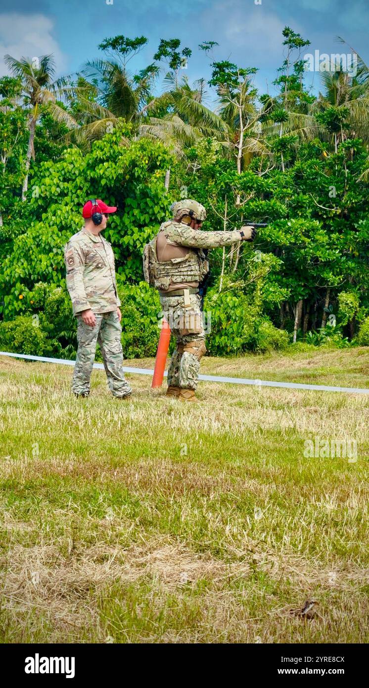 A U.S. Coast Guard Port Security Unit 311 member competes in the second ...