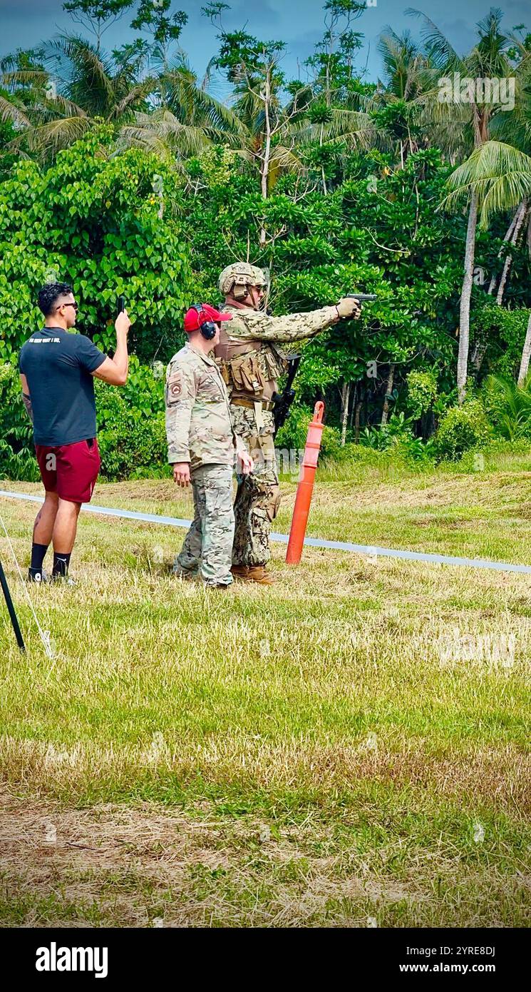 A U.S. Coast Guard team Port Security Unit 311 member competes in the ...