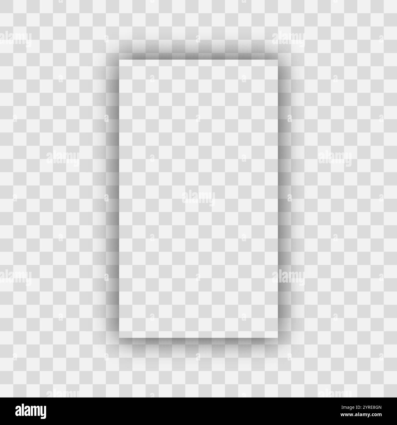 Dark transparent realistic shadow. Shadow of a vertical rectangle ...