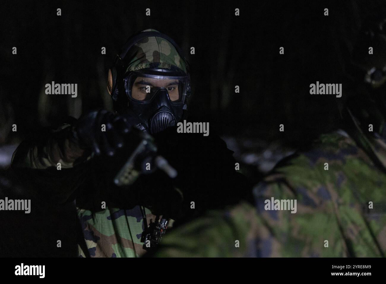 U.S. Marine Corps Sgt. Jesus Doran, a chemical, biological ...