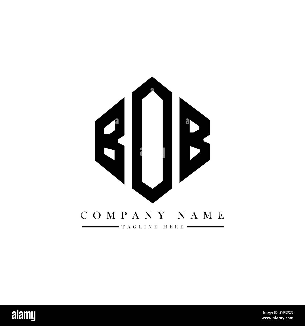 BOB letter logo design with polygon shape. BOB polygon and cube shape ...