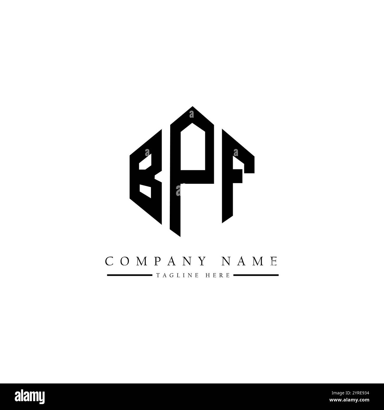 BPF letter logo design with polygon shape. BPF polygon and cube shape logo design. BPF hexagon ...