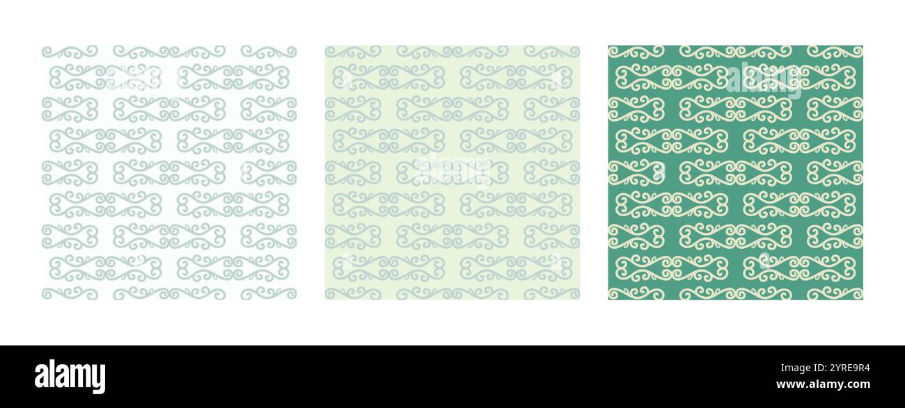 Set of seamless patterns in retro style. Wallpaper repetitive design ...