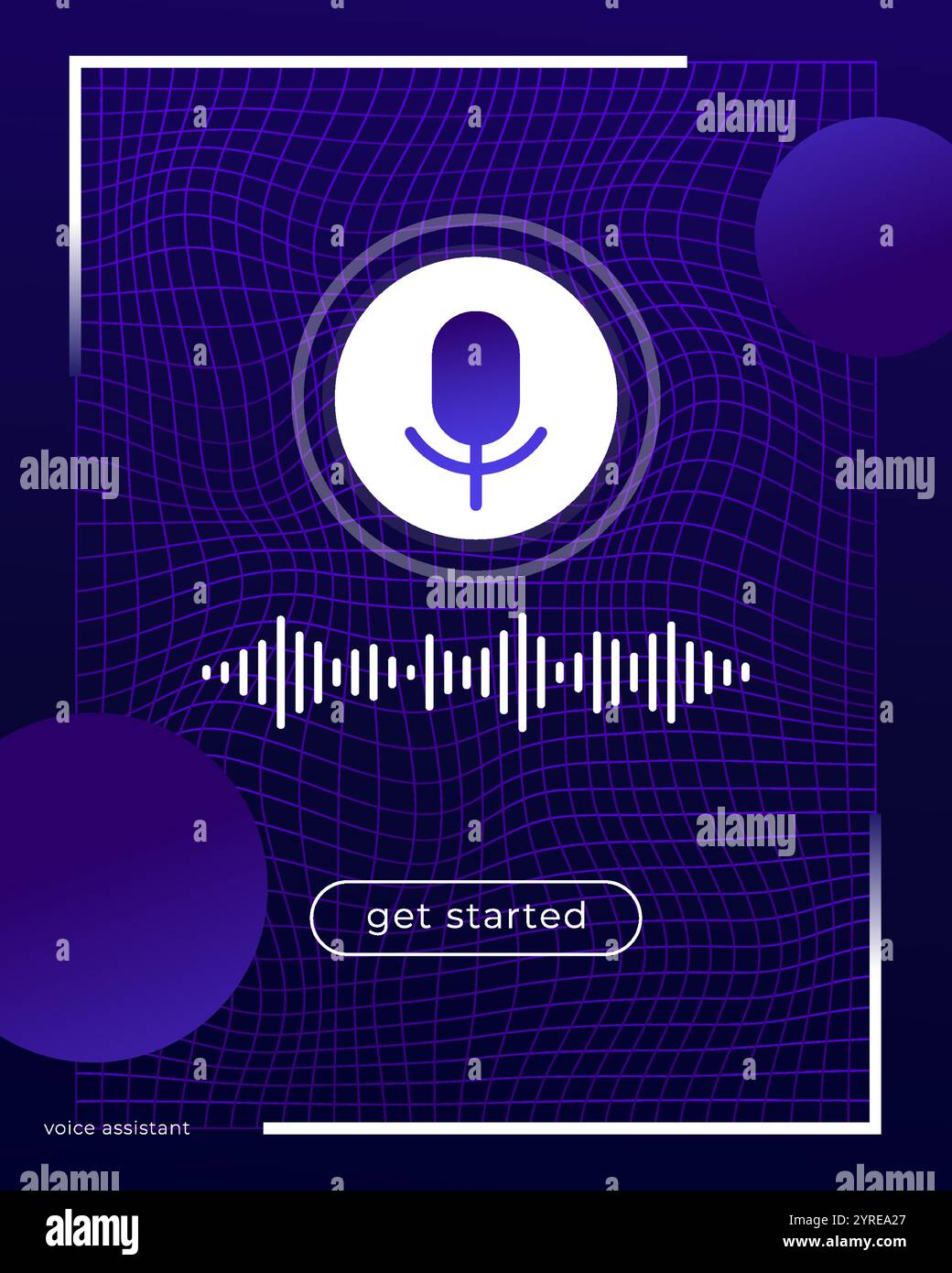 voice assistant interface design, ui template Stock Vector Image & Art ...