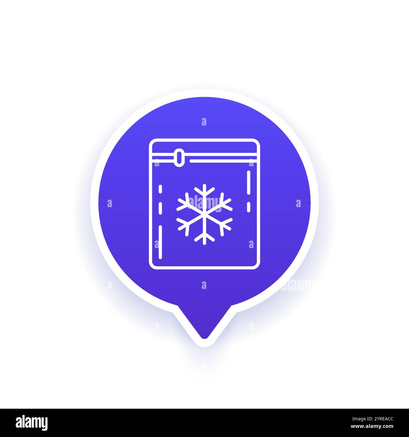small frozen bag line icon, ice pack vector Stock Vector Image & Art ...