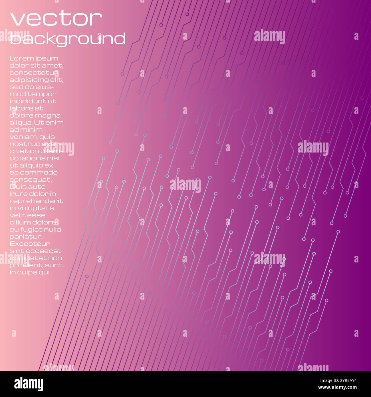 Abstract technological pink background with elements of the microchip ...