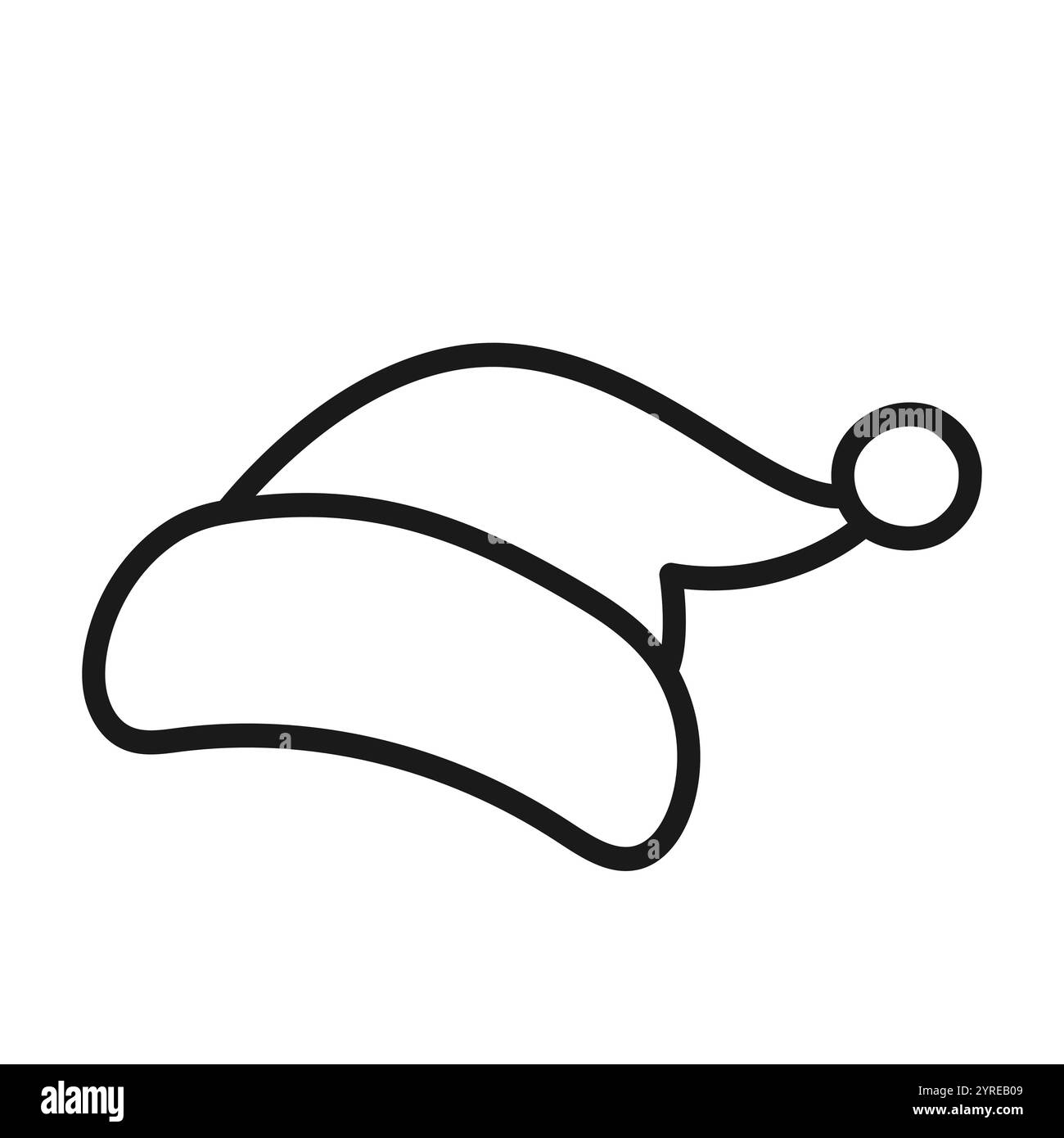 Sketch santa hat Black and White Stock Photos & Images - Alamy