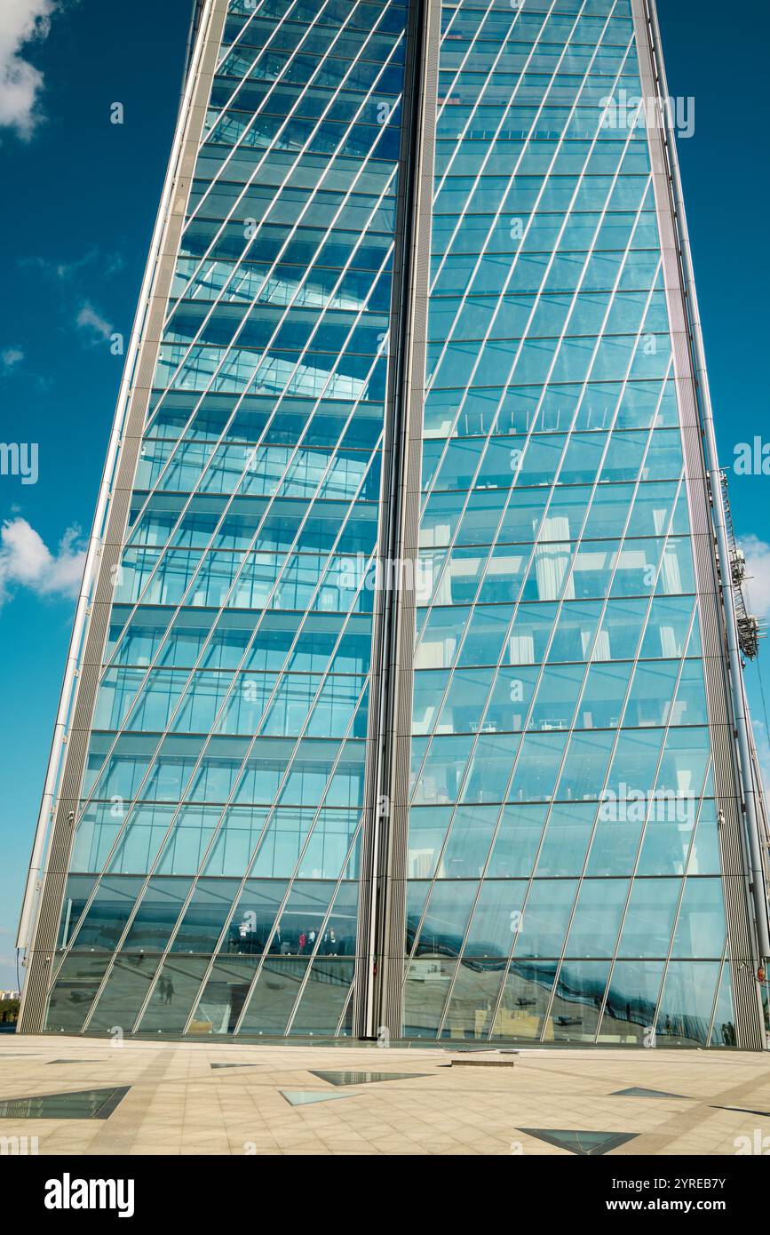 The Modern Glass Skyscraper features a bold, unique architectural ...