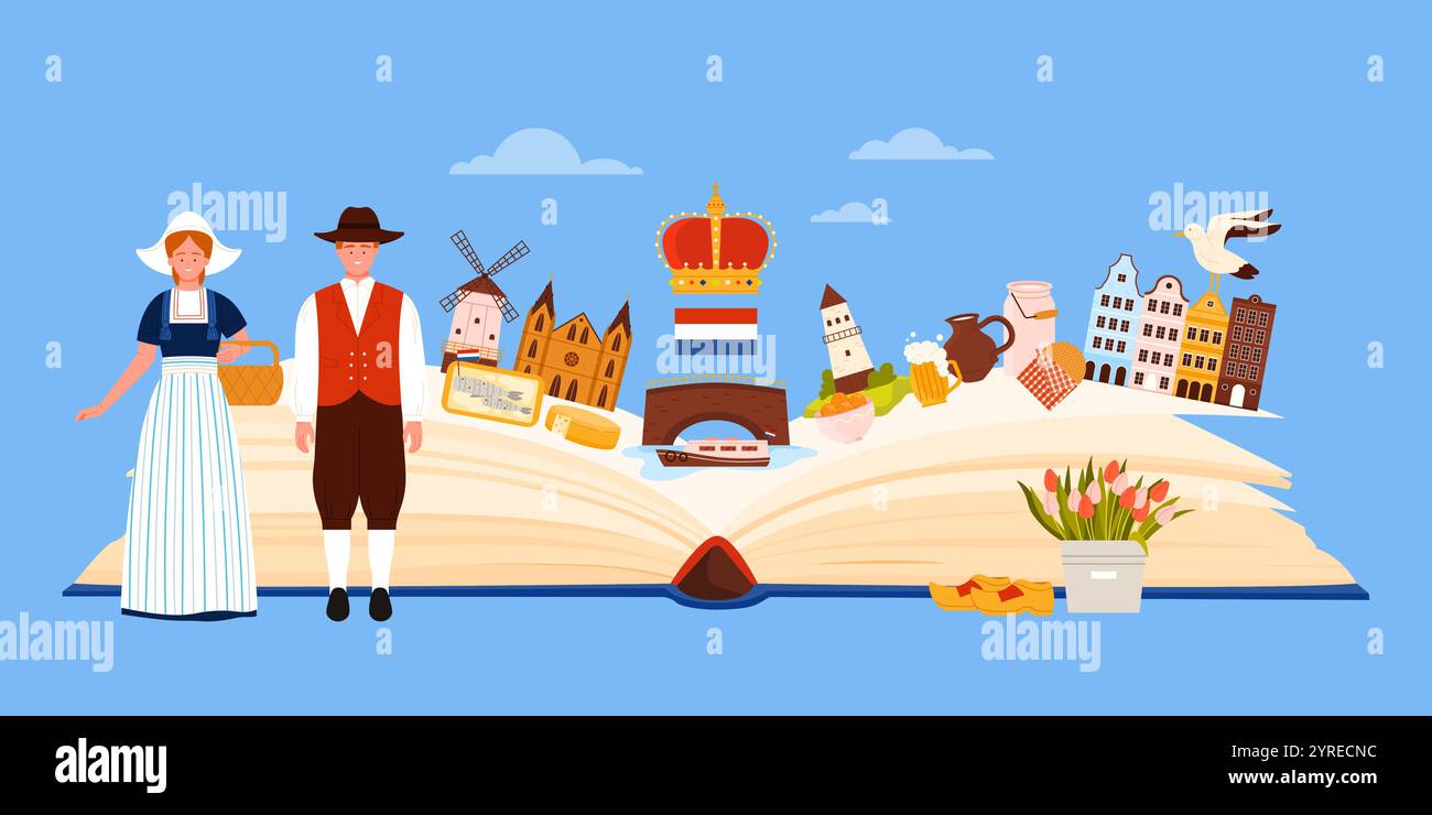 Travel to Netherlands, Dutch people and culture elements, landmarks in ...