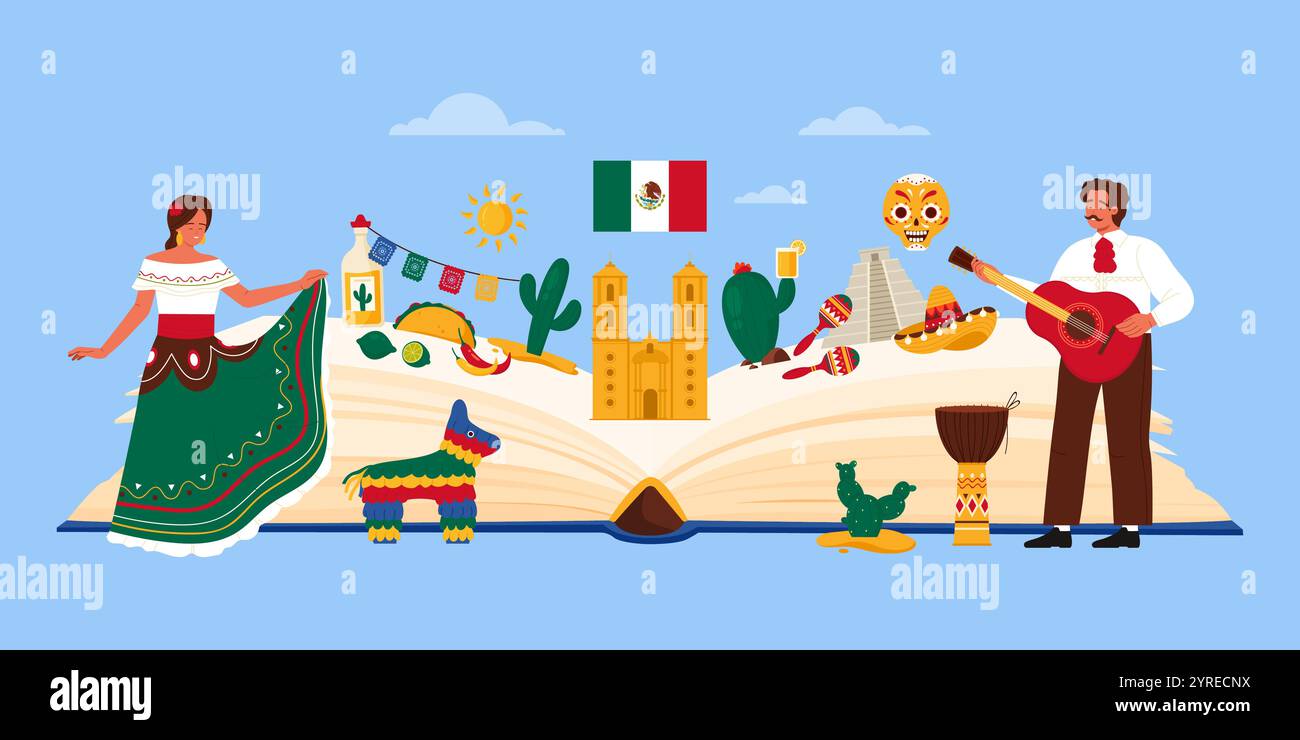 Mexican tour guide Stock Vector Images - Alamy