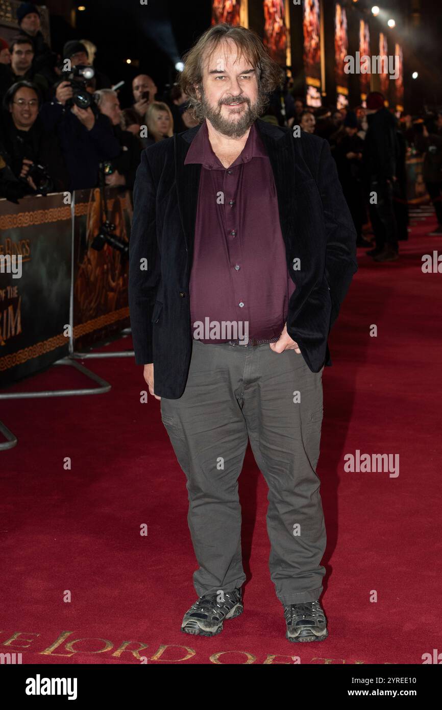 Sir Peter Jackson poses at The Lord of the Rings: The War of the ...