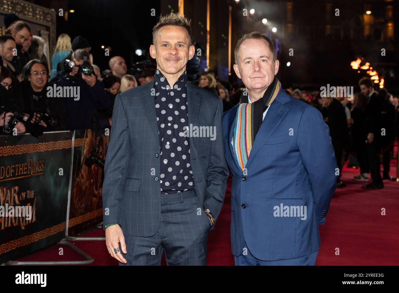 Dominic Monaghan and Billy Boyd pose at The Lord of the Rings: The War ...
