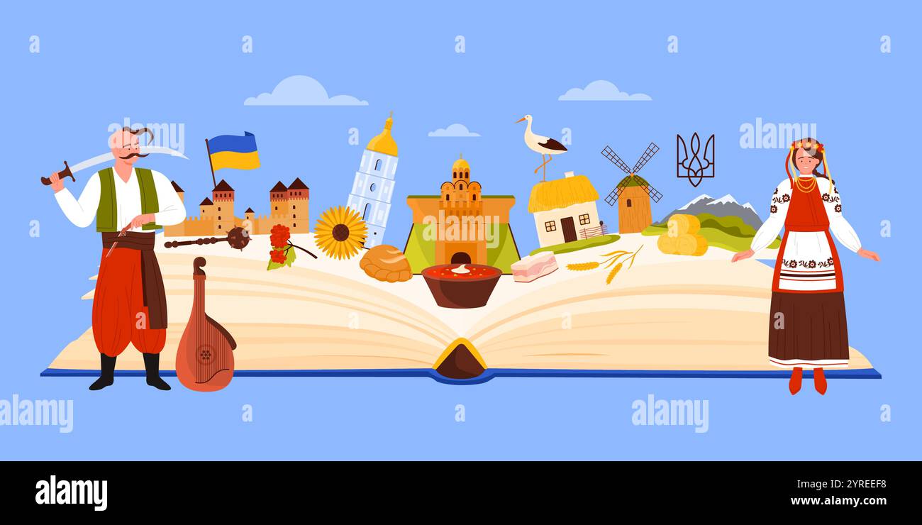 Culture elements of Ukraine, famous architecture landmarks and food ...