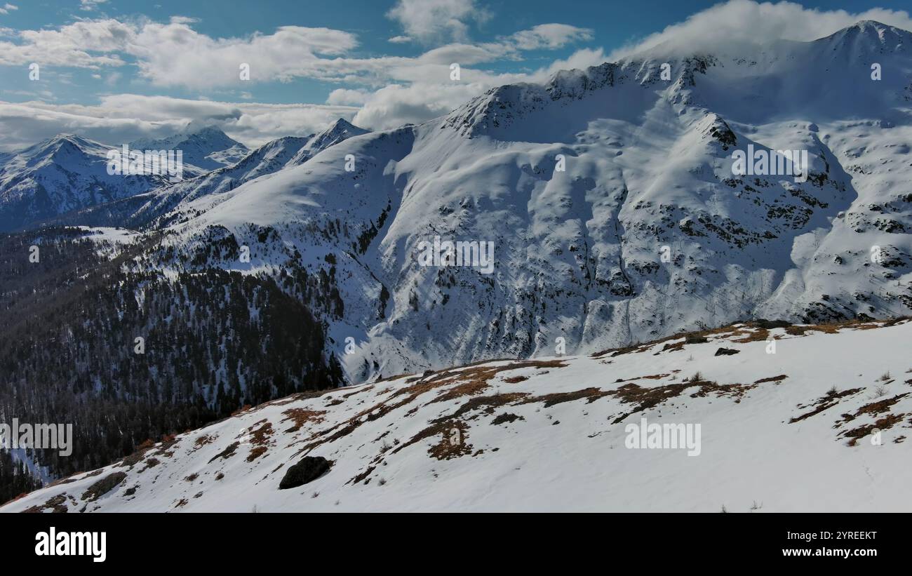 Snow Alp mountain range landscape Stock Photo - Alamy