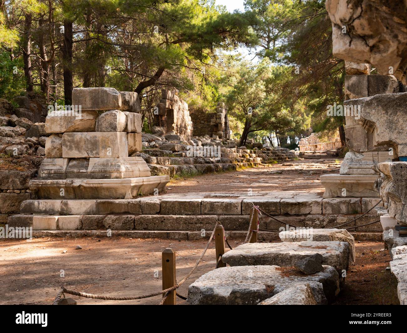 Remains of Hadrians Gate in ancient Lycian city of Phaselis, Turkey ...