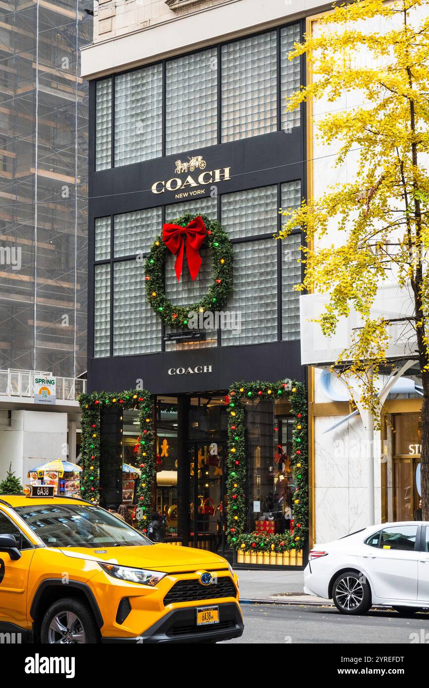 Coach is a high end fashion store on fifth Avenue, 2024, New York City ...