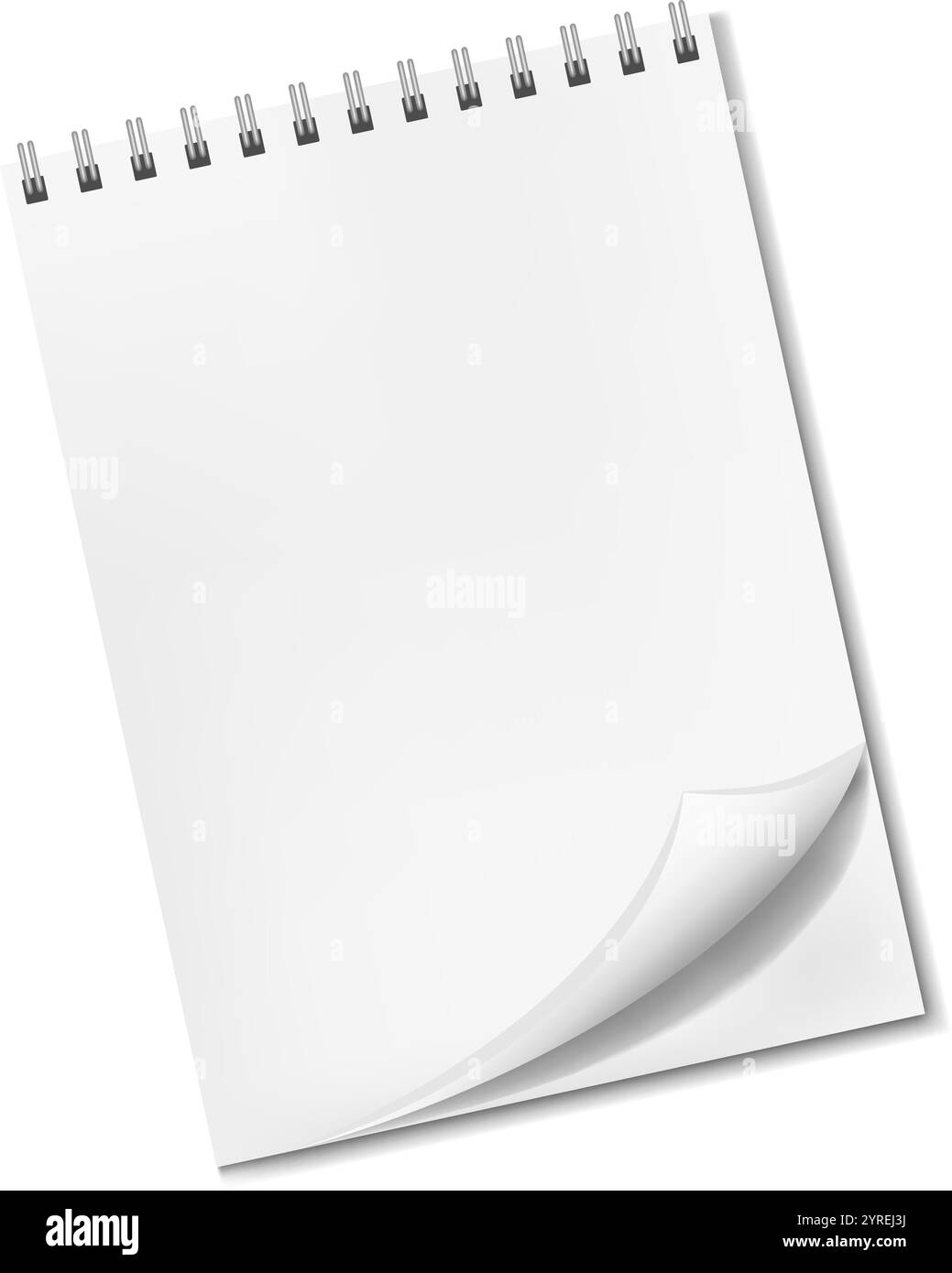 Opened blank notepad spiral Stock Vector Images - Alamy