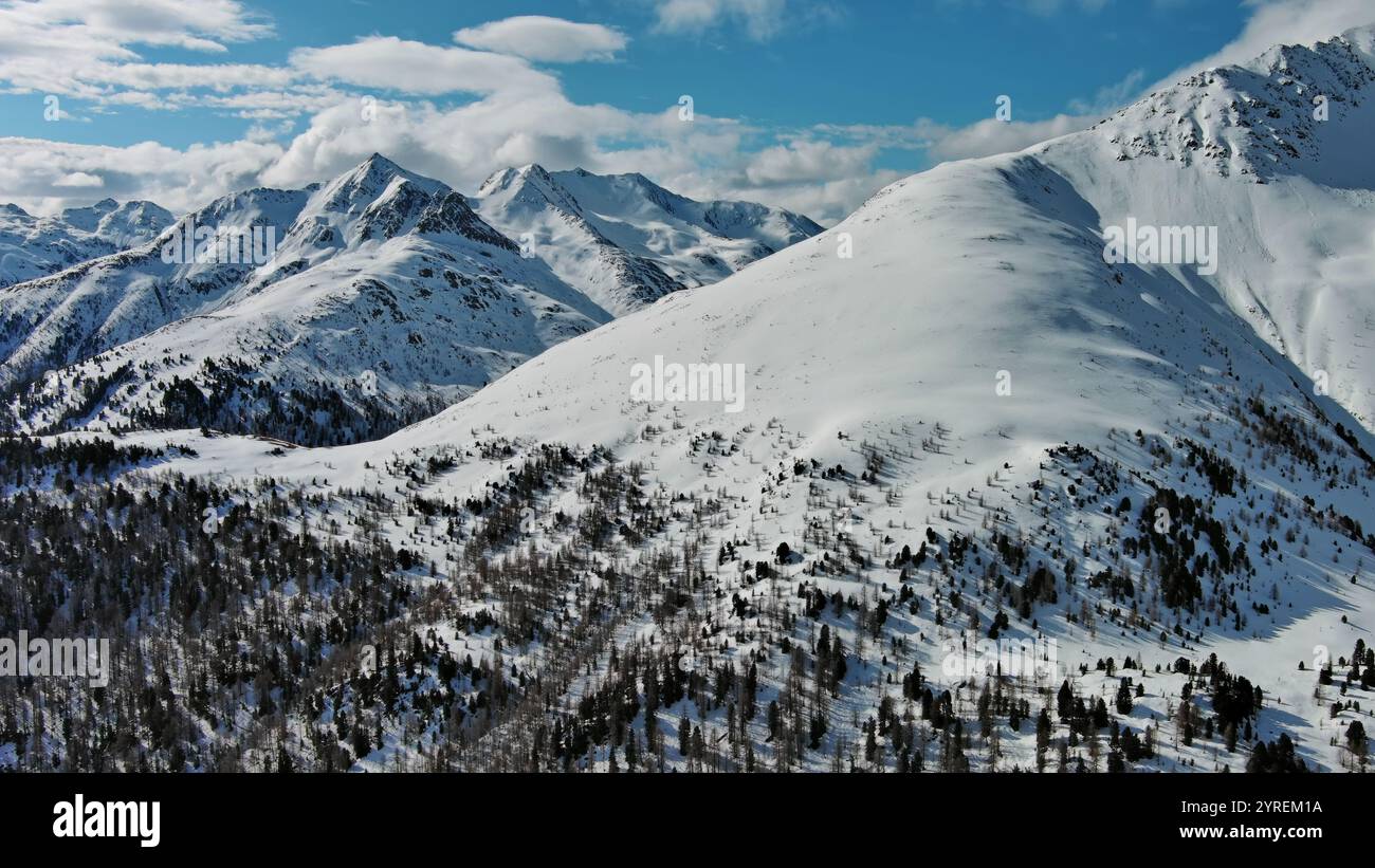 Snow Alp mountain range landscape Stock Photo - Alamy