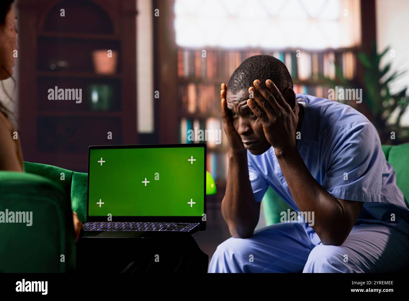 African american nurse struggles hi-res stock photography and images ...