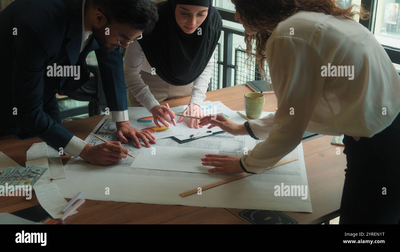 Architecture designers architects contractors diverse businessman ...