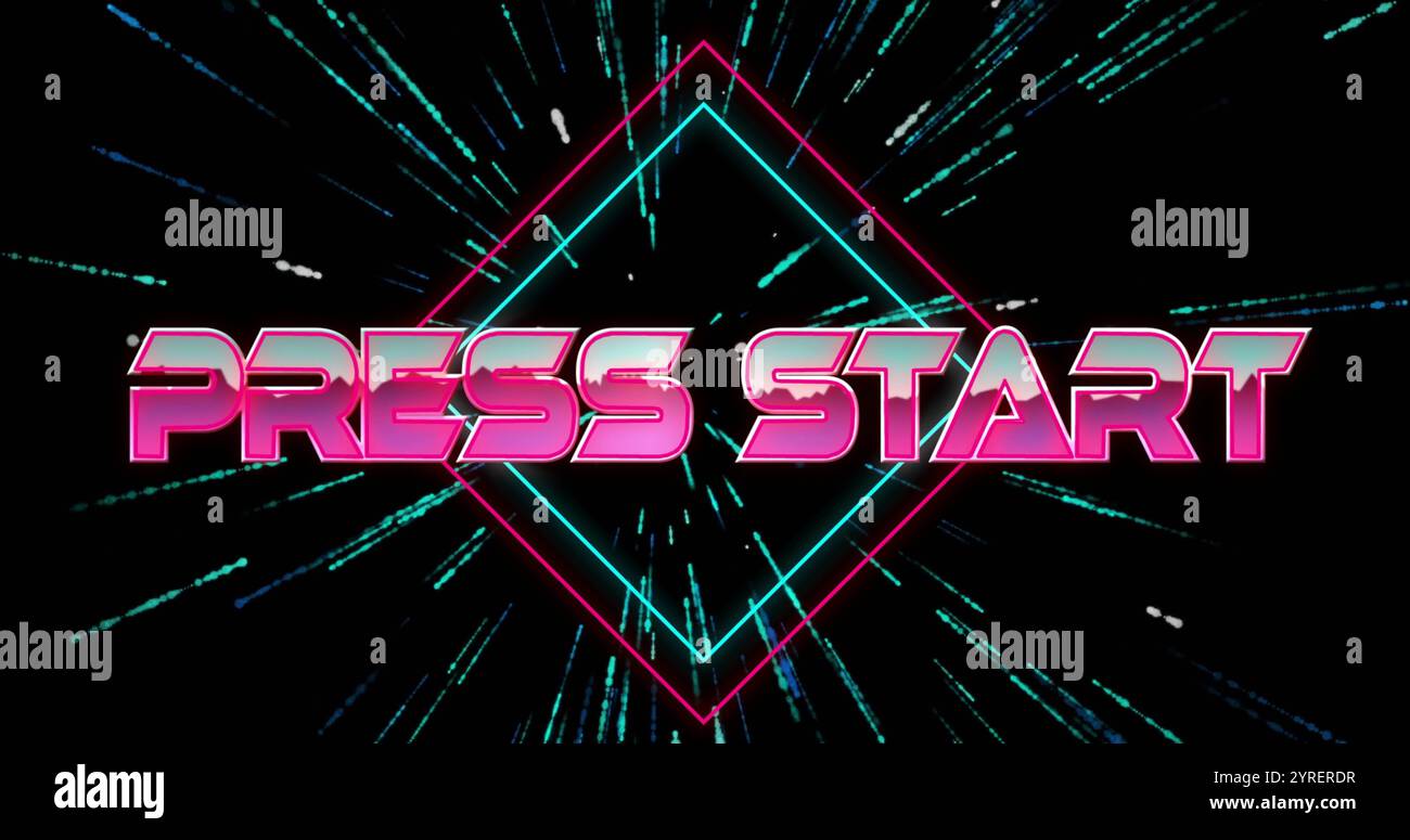 Animation start text over shapes hi-res stock photography and images ...