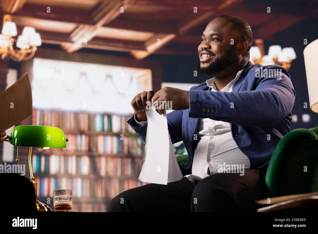 African american man ripping hi-res stock photography and images - Alamy