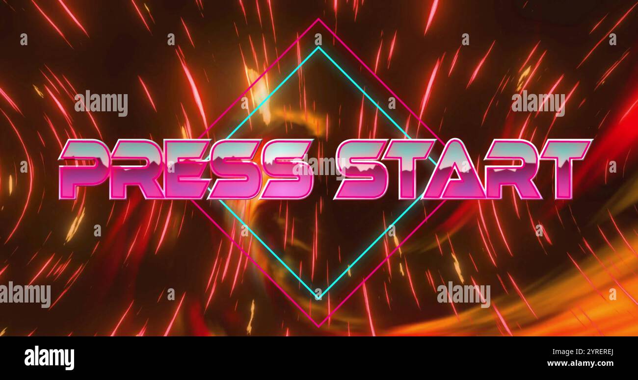 Neon pixels digital visual animation hi-res stock photography and ...