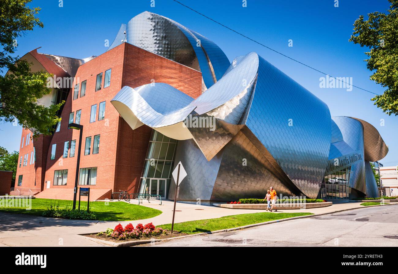 Cleveland, OH USA - July 19, 2017: Couple walking past the Peter B ...