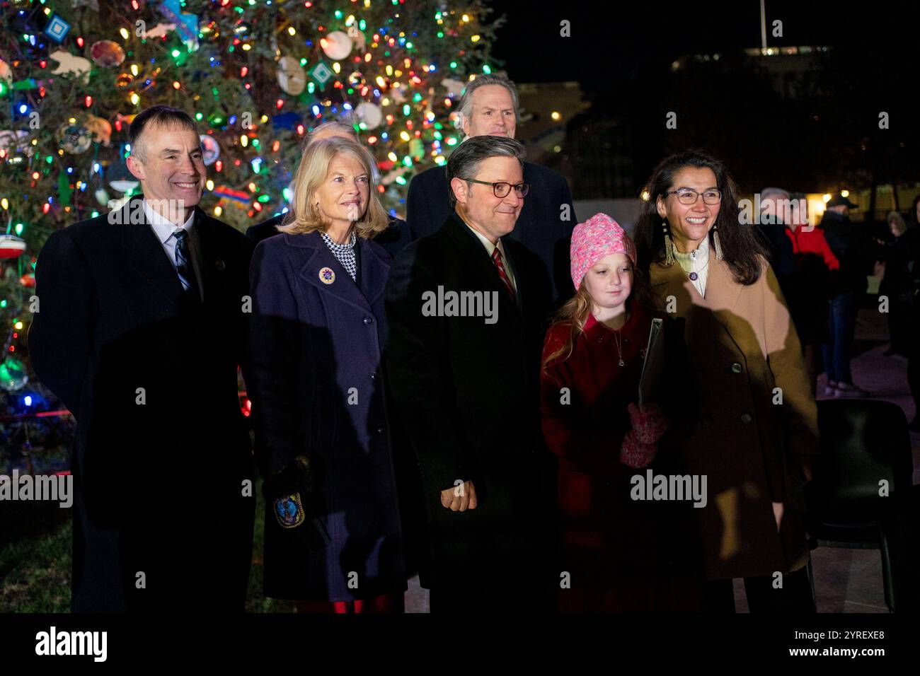 (L-R) Architect of the Capitol Thomas Austin, Sen. Lisa Murkowski, R-AK, Speaker of the House ...