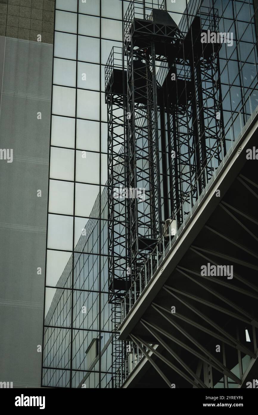 Modern urban architecture showcasing a glass construction and ...