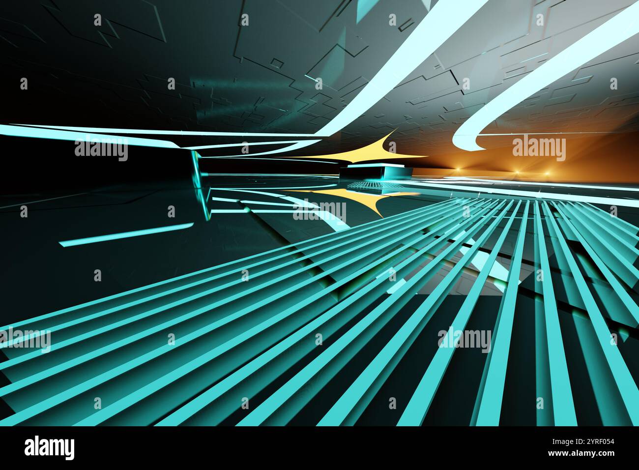 AI inspired 3d remder of futurisitc circuits and processors Stock Photo ...