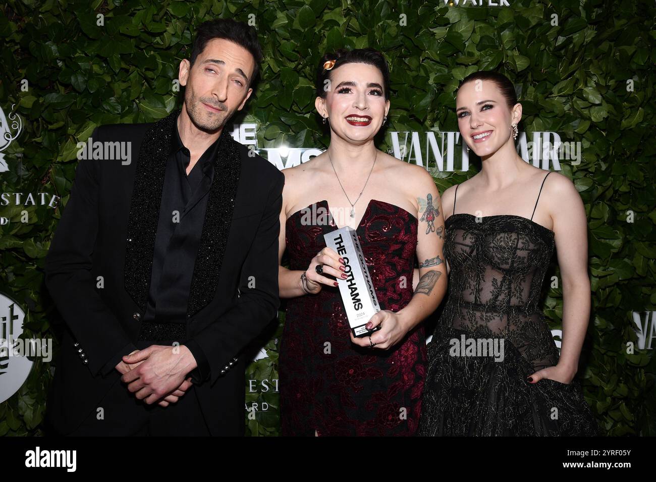 New York, USA. 02nd Dec, 2024. (L-R) Adrien Brody, Vera Drew and Rachel ...
