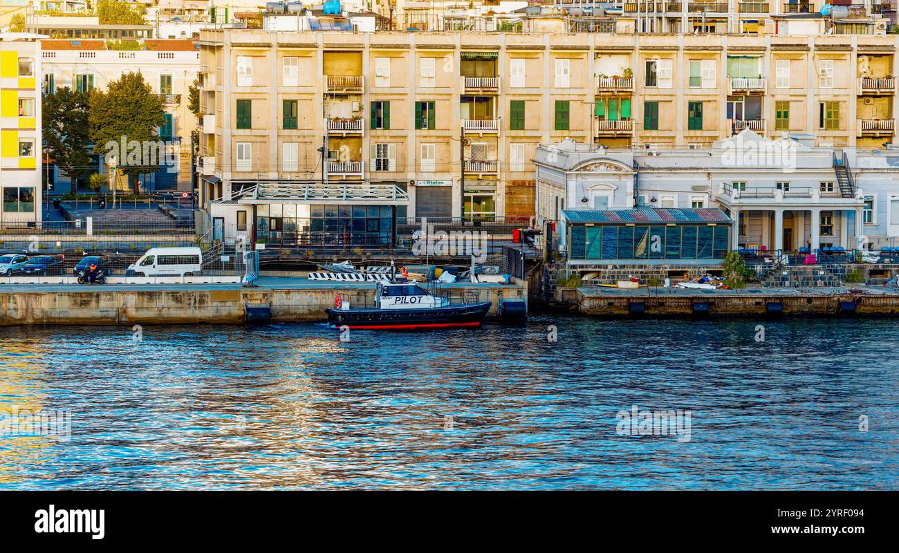 MESSINA, ITALY - October 12, 2024: Messina, a key Sicilian port city ...