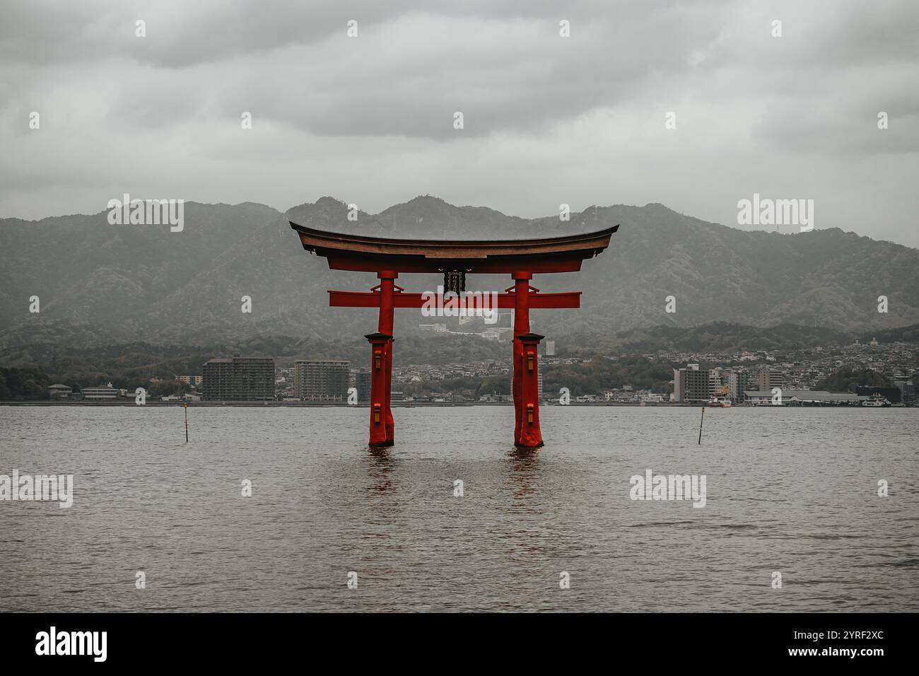 The Itsukushima Shrine in Miyajima, Japan, with its iconic floating ...