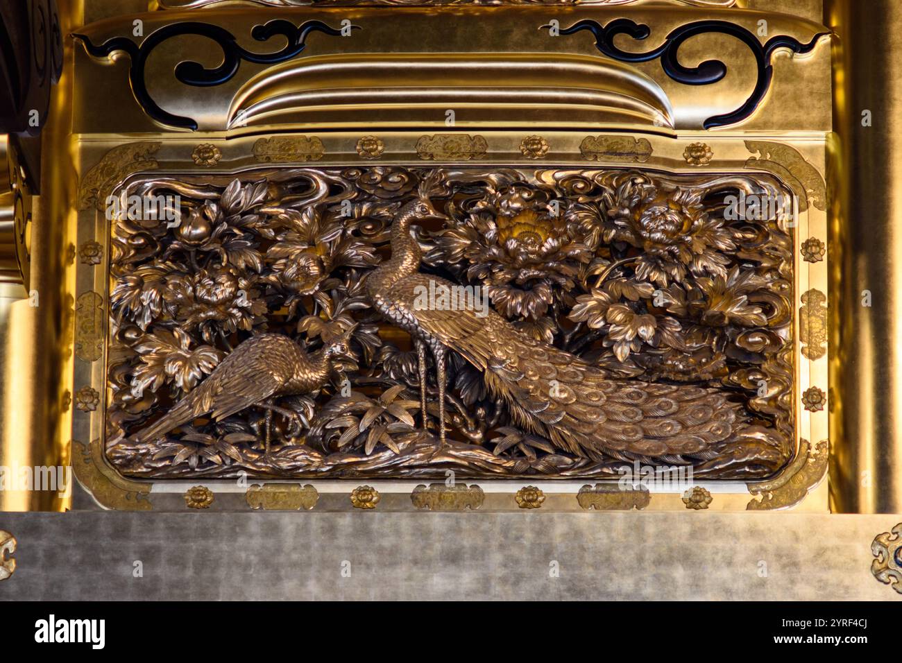 Architectural details in Higashi Honganji temple of Jodo Shin Buddhism ...